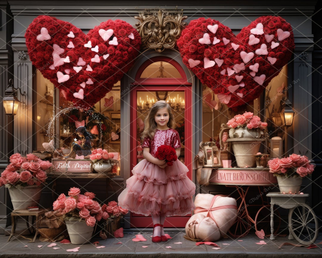 Valentine's Digital Backdrop Photography, Love Digital Background ...