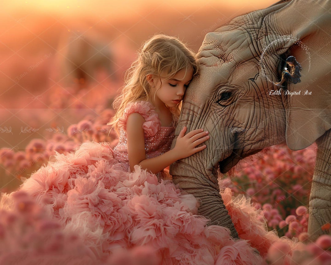 Elephant Digital Backdrop for Photography, Elephant Backdrop Composite ...