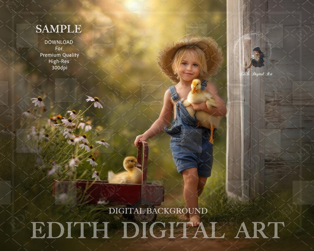 Spring Digital Backdrop Photography, Summer Wildflower Path, Country ...