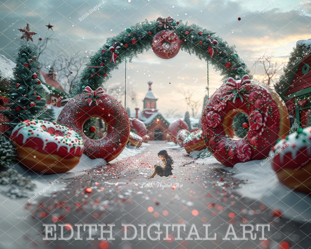 Fun Christmas Digital Backdrop Photography Portrait for Kids, Family ...