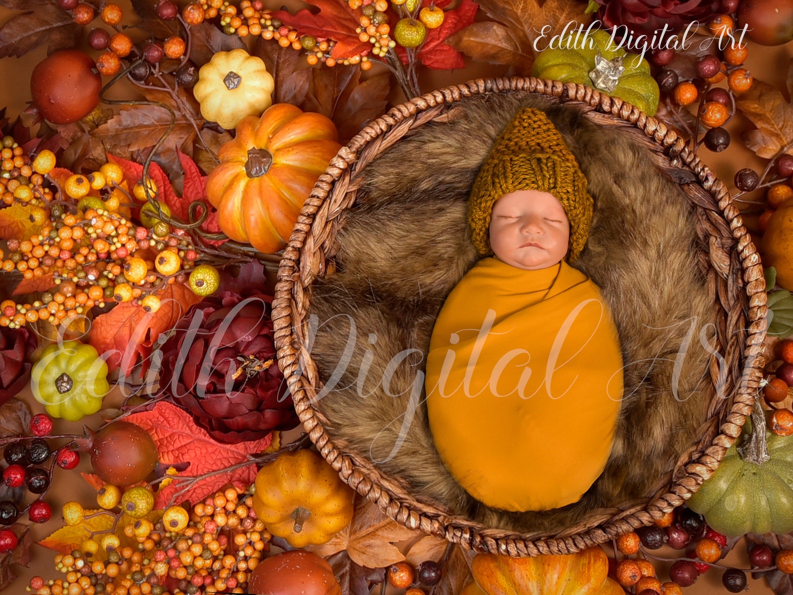 Newborn Digital Background Autumn Backdrop Photography Fall - Etsy