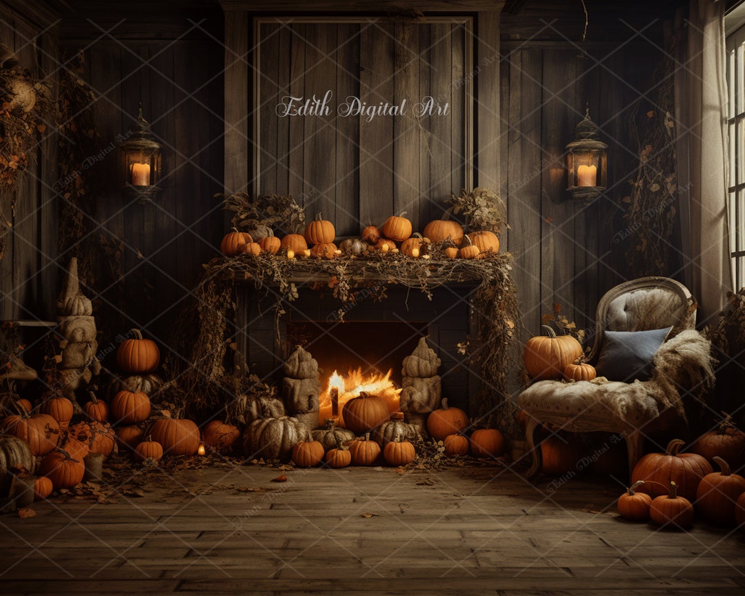 Fall Digital Backdrop Photography, Autumn Background Composite, Autumn ...