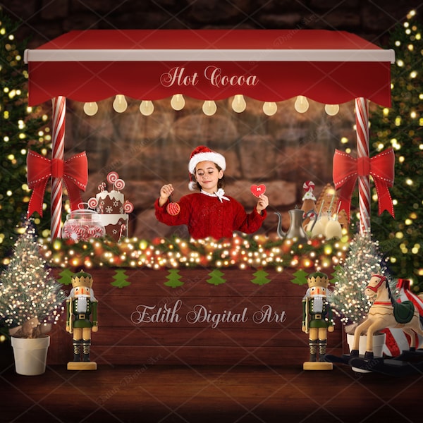 Hot Cocoa Bar Digital Backdrop - Etsy