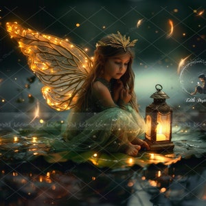 Fairy Digital Backdrop for Fotography Composites, Fairytale Pond ...