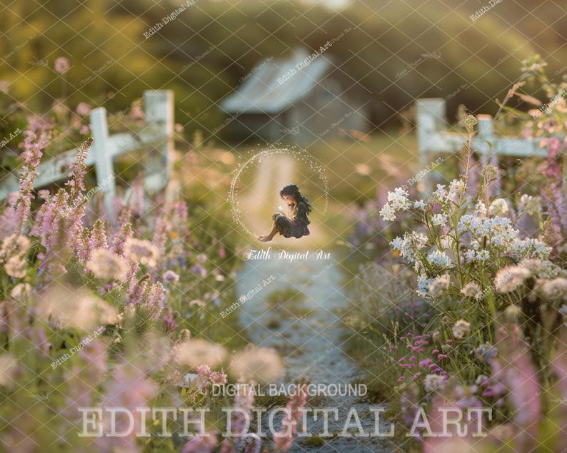Spring Backdrop Digital Photography, Nature Floral Path, Farm Blossom ...
