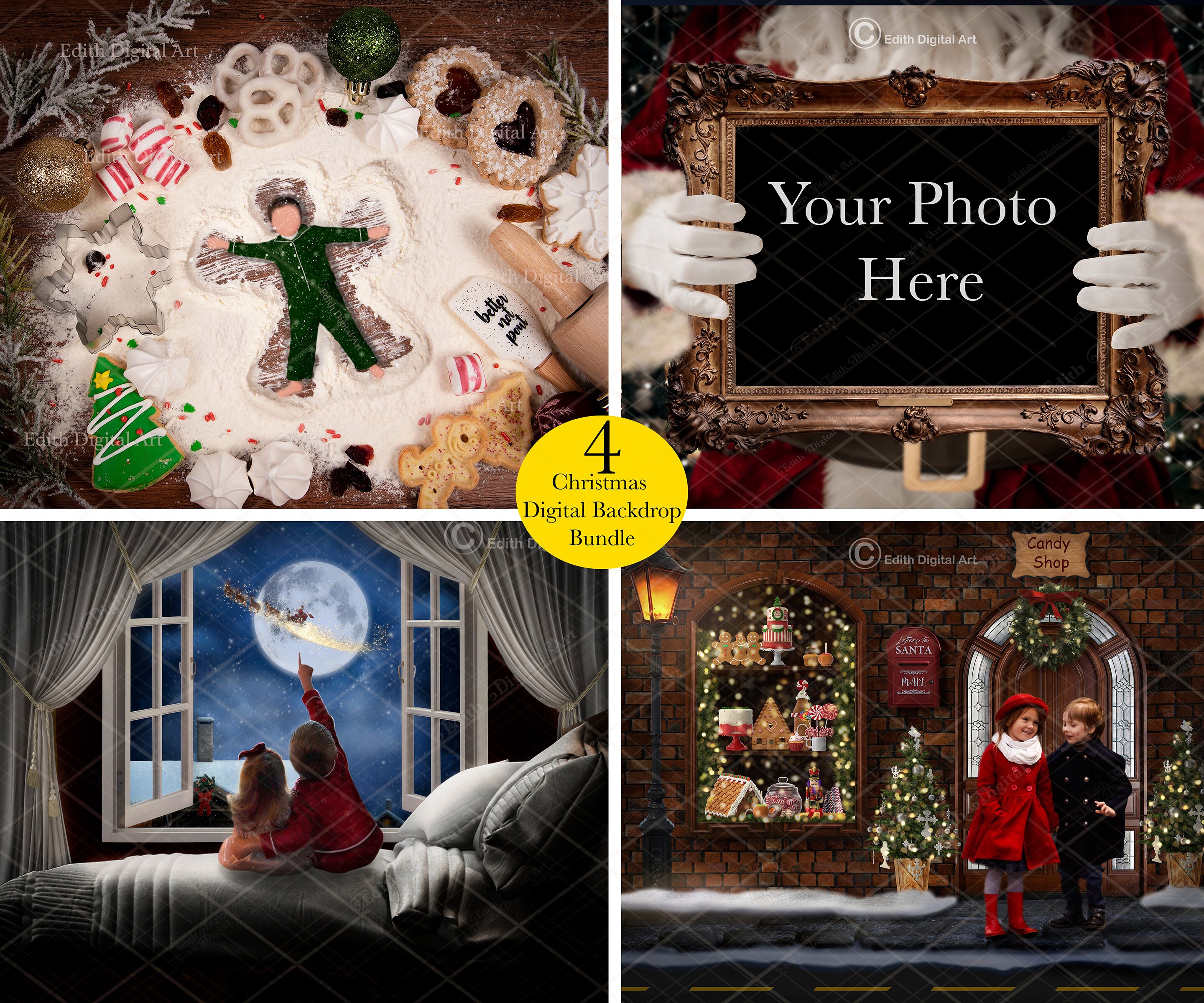 Christmas Digital Backdrop Background Holiday Christmas - Etsy Canada