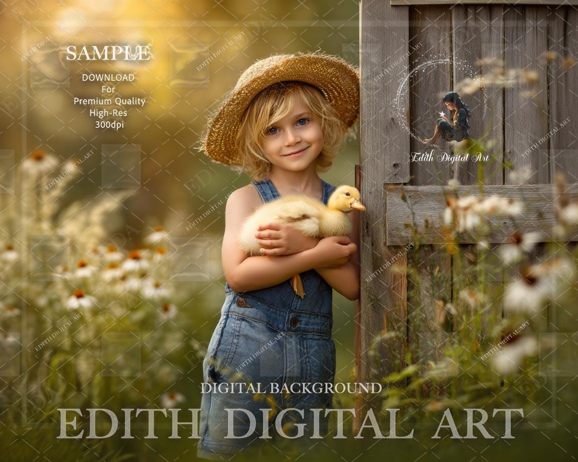 Rustic Digital Backdrop Photography, Spring & Summer Flower Meadow Path ...
