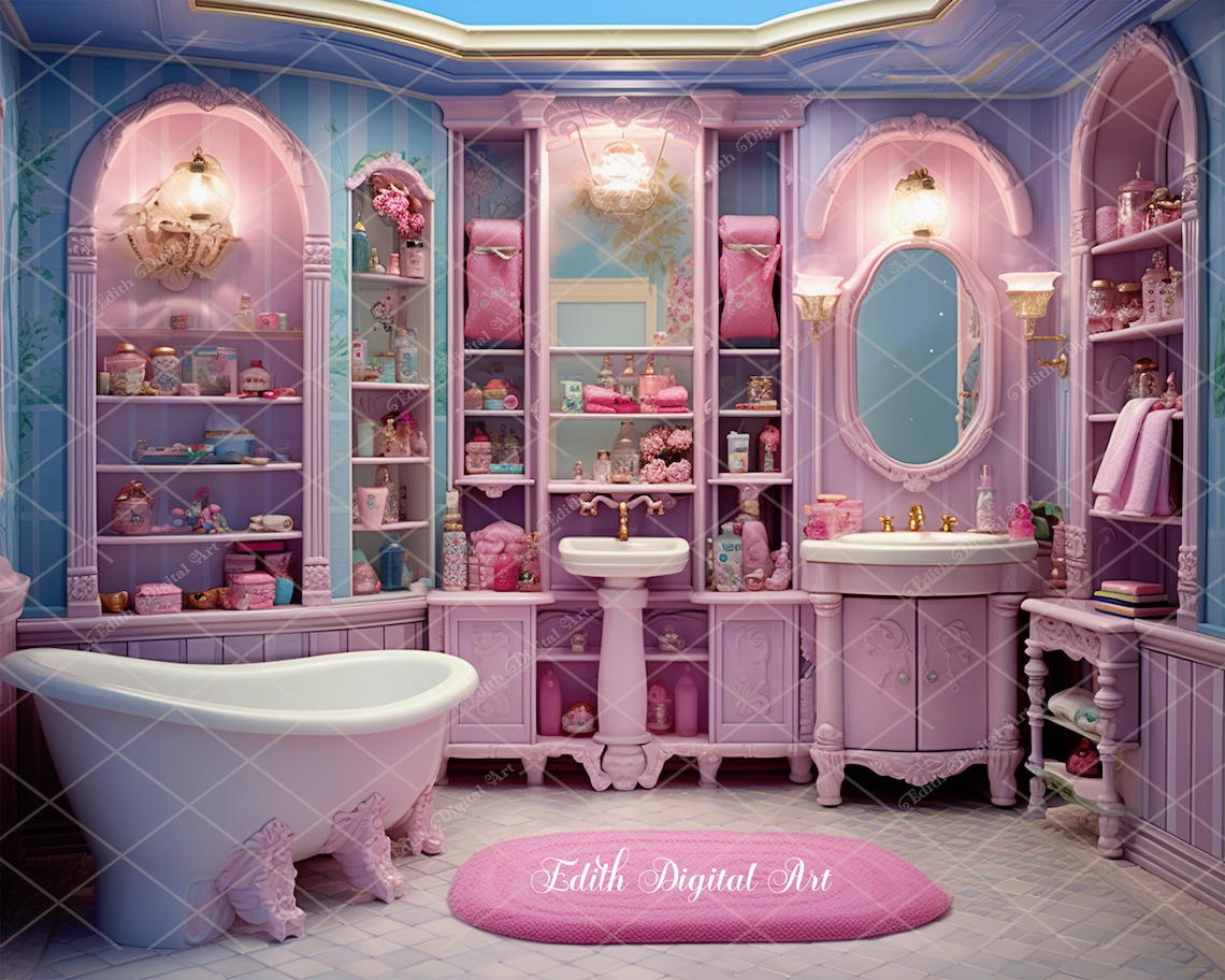 Doll House Digital Backdrop, Dream Dollhouse Background Photography for ...