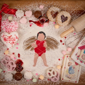 Valentine's Flour Angels Digital Backdrop Background Photography ...