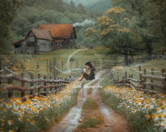 Spring Digital Backdrop, Easter Digital Background Photography, Summer ...