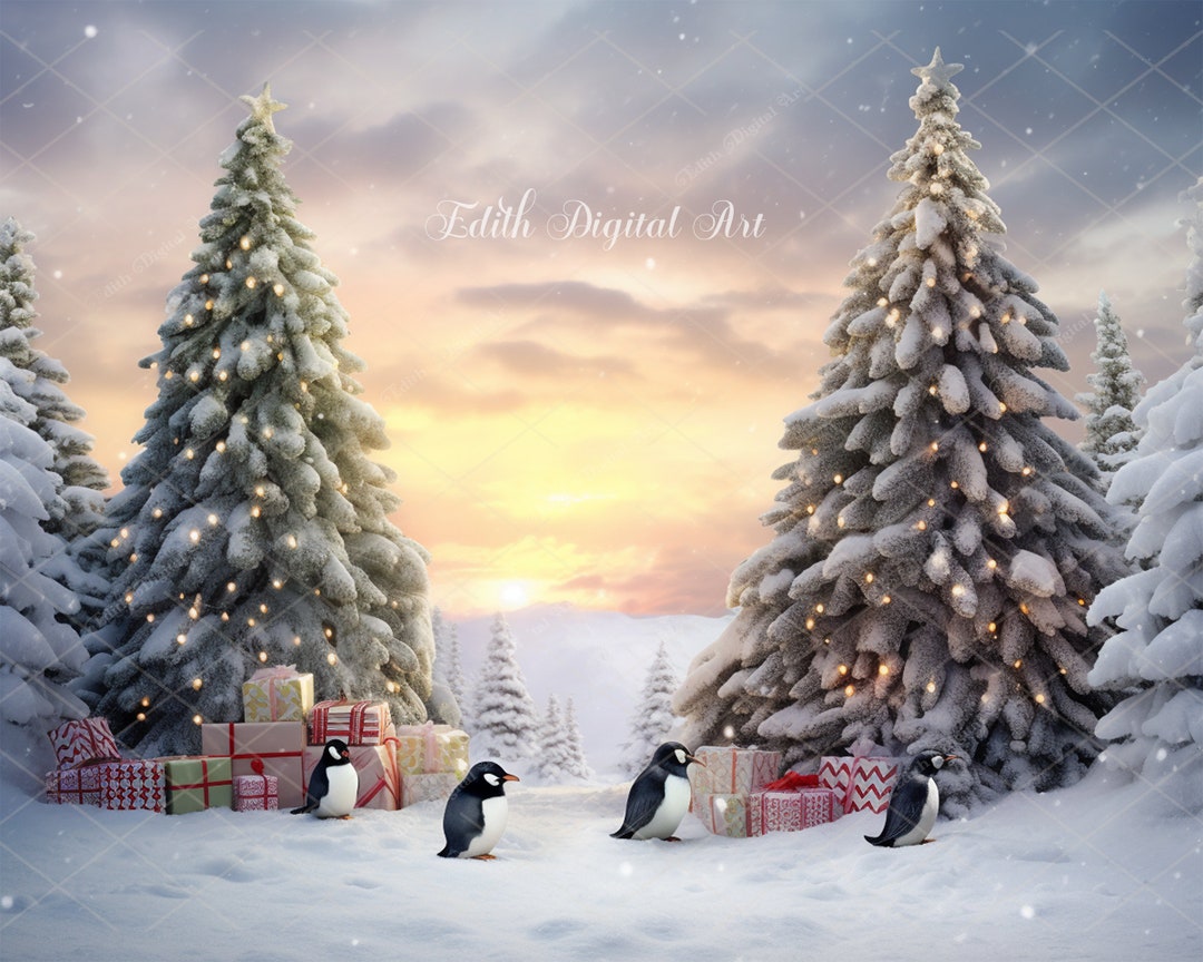 Christmas Digital Backdrop Photography Composite, Xmas Background ...