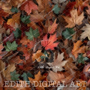 Autumn Leaves Digital Backdrop for Photography Portrait, Fall Outdoor ...