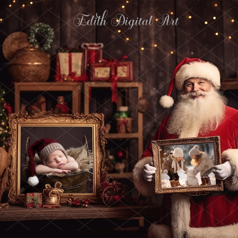 Santa Overlays - Etsy