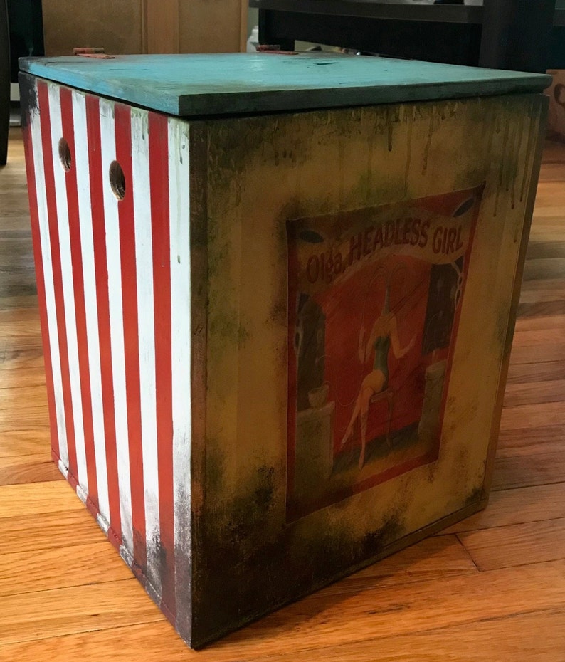 Creepy Carnival Box, Vintage Carnival Box, Hand-crafted, Collector ...