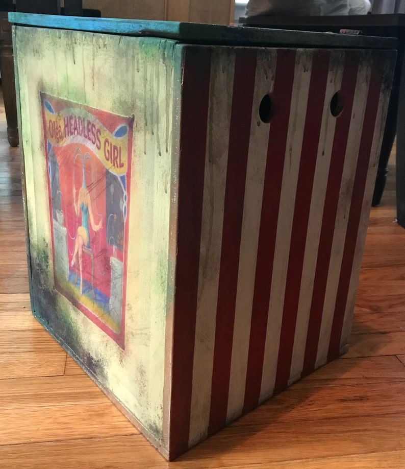 Creepy Carnival Box, Vintage Carnival Box, Hand-crafted, Collector ...