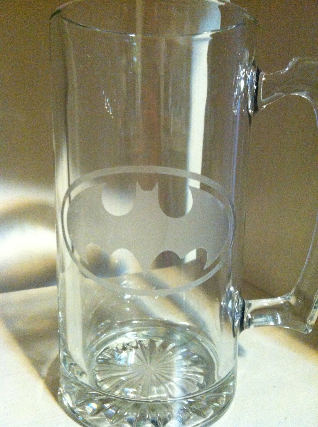 Glass Etched 16 Oz Beer Glass (batman) - Etsy