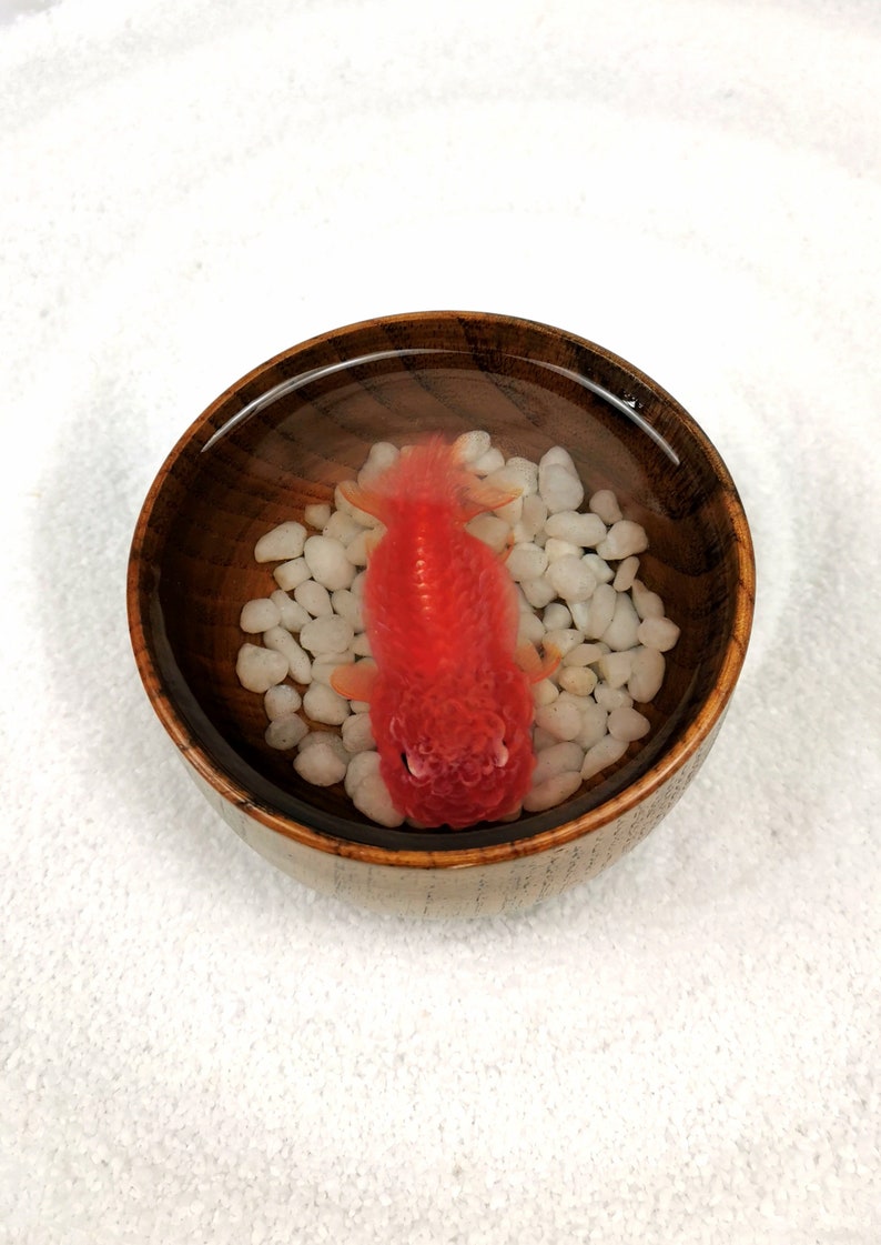 Red Ranchu Goldfish Resin Painting resin art gift goldfish | Etsy
