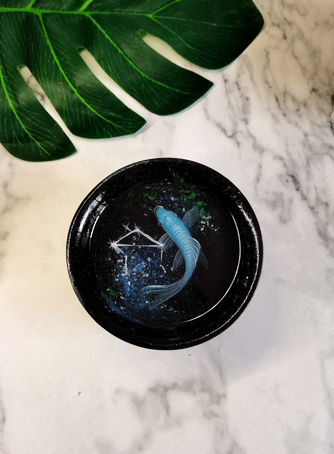 Constellation With Galaxy Resin Painting Boho Coffee Table | Etsy