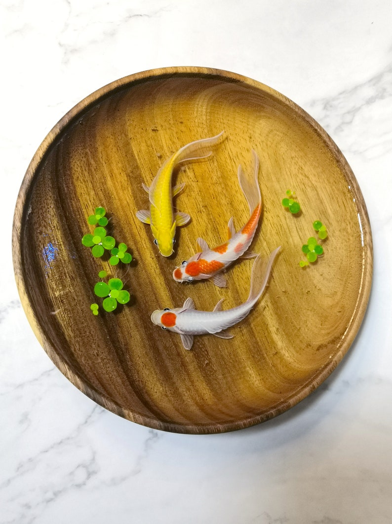 Unique Koi Fish Resin Painting Optical Illusion of Real Fish - Etsy