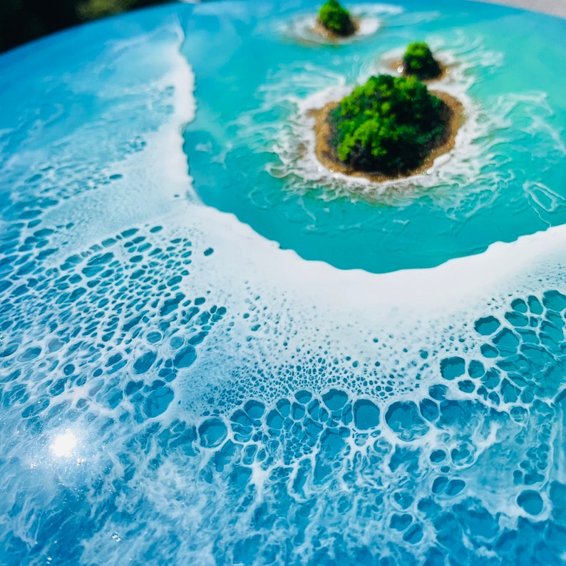 12 Ocean Island Resin Art Decorative Art for Walls - Etsy