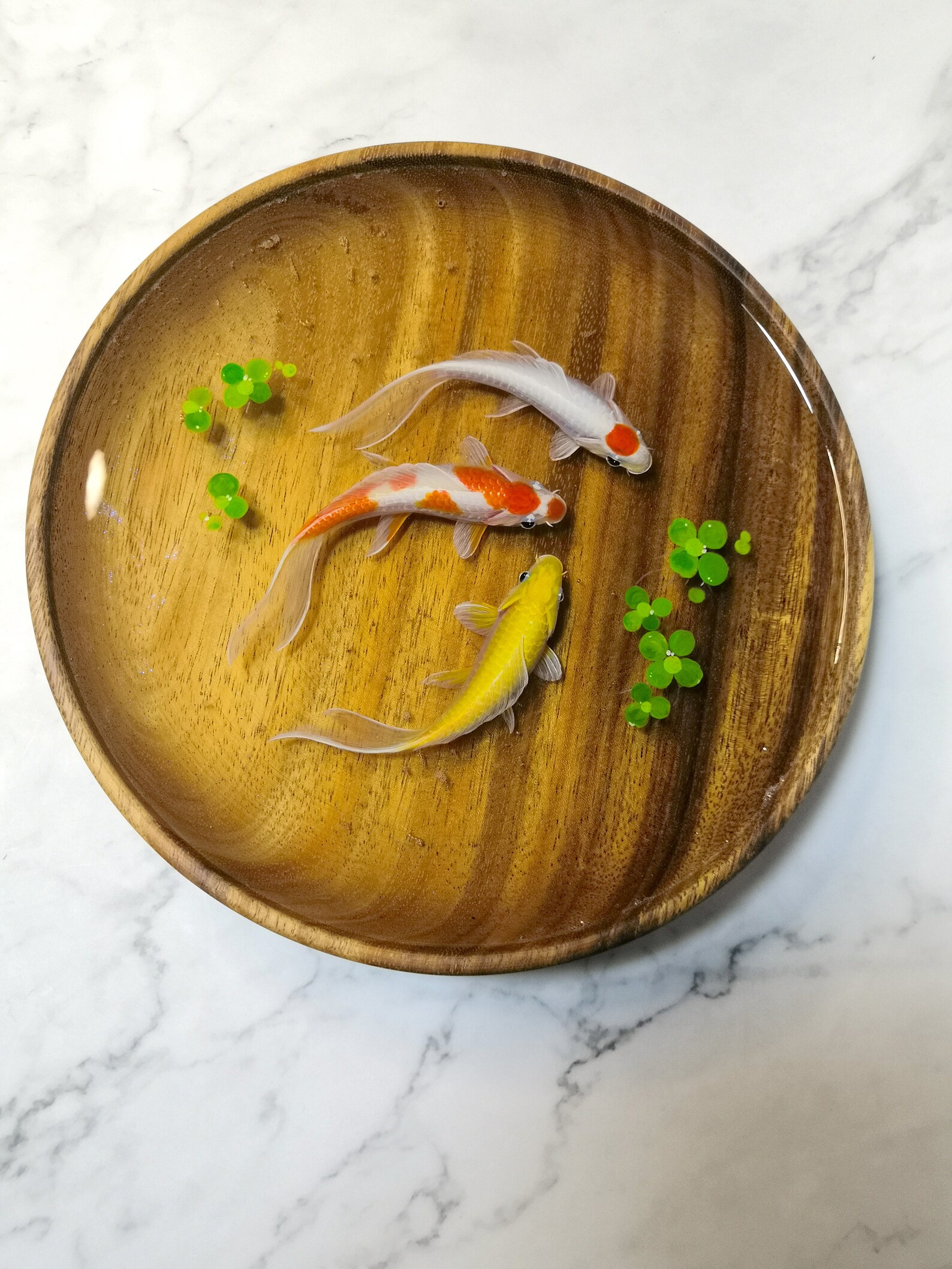 Unique Koi Fish Resin Painting Optical Illusion of Real Fish - Etsy