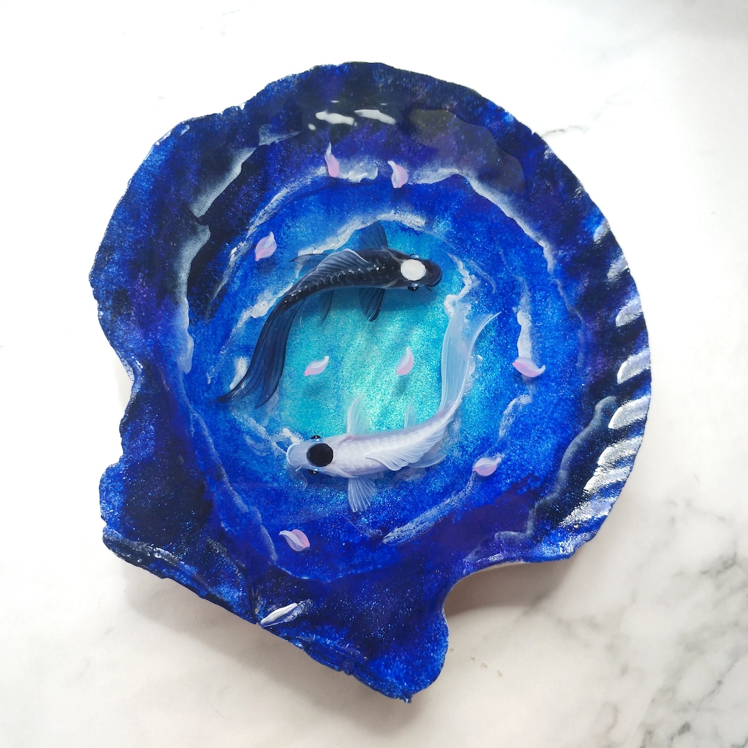 Yin Yang Koi Fish Resin Art – Avatar Inspired Home Decor - Etsy