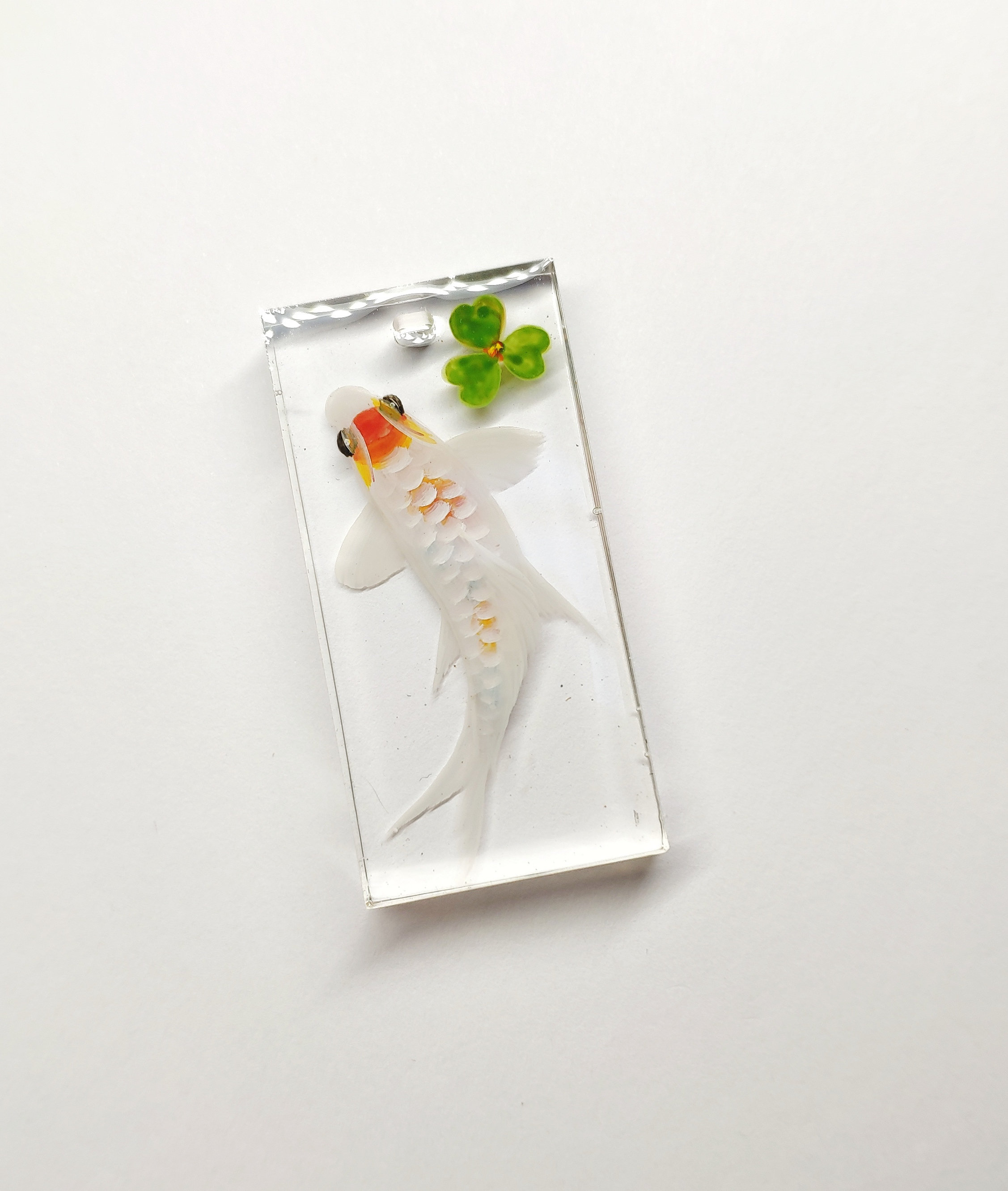 Classic White Fish Necklace Resin Art 3D Resin Jewelry | Etsy