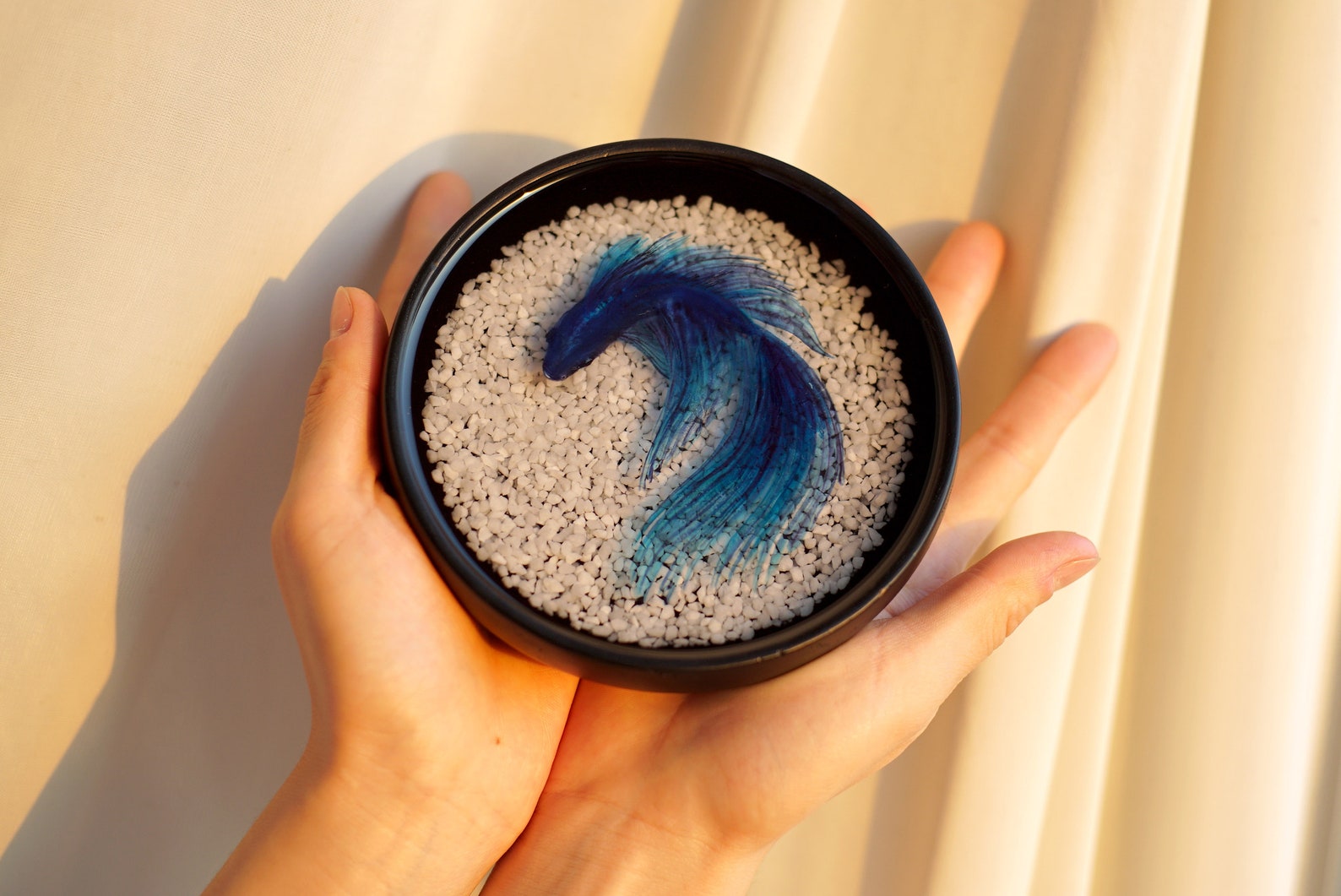3D Resin Betta Fish Painting – Handmade Aquarium Decor - Etsy
