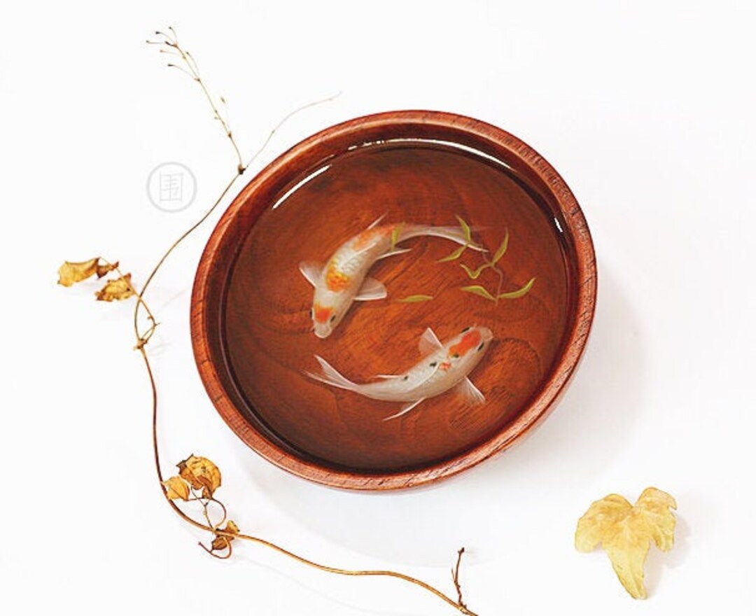 Koi Fish in Love Resin Art, Best Anniversary Gift and Valentine's Day ...