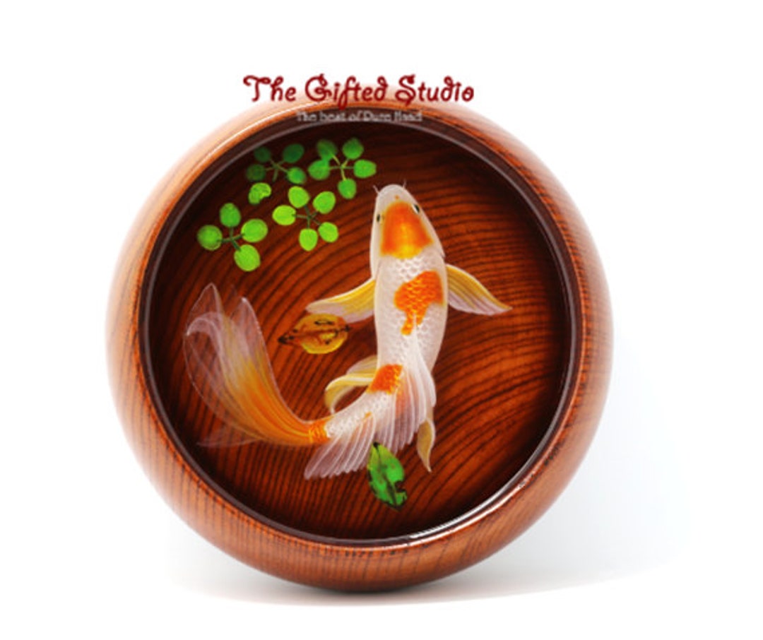 Spotted Koi Fish Resin Art, One of a Kind Resin Painting, Best ...