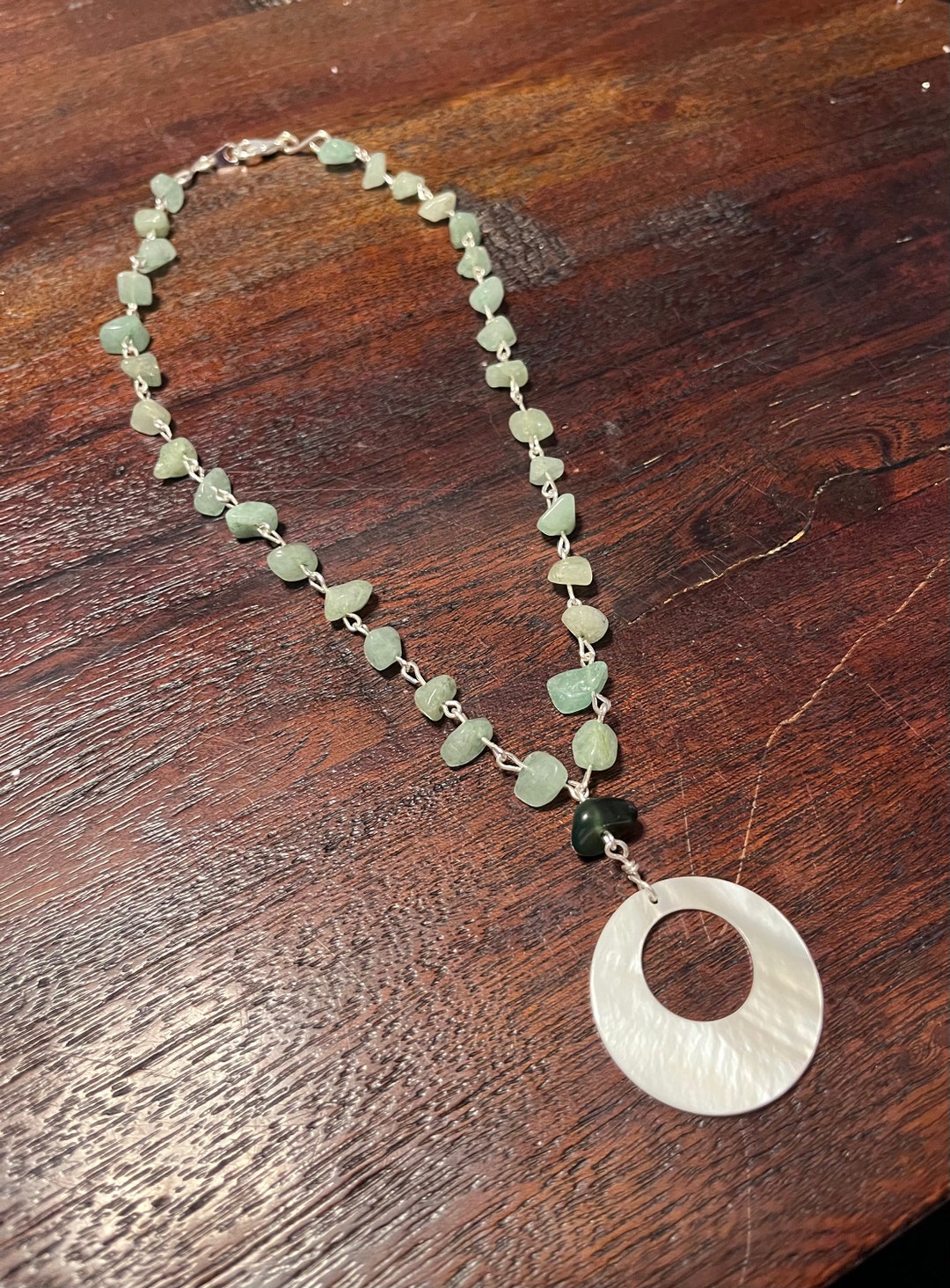 Seafoam Green Shell Necklace - Etsy