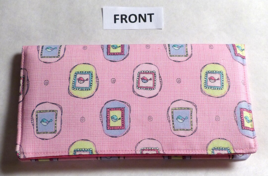 Pink / Pastels Birds Checkbook Cover - Etsy