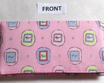 Pink/white Houndstooth Checkbook Cover | Etsy