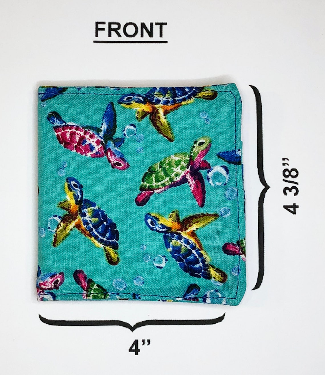 Bifold Wallet - Teal Aloha Sea Turtles - RFID PROTECTION - Fits Most ...