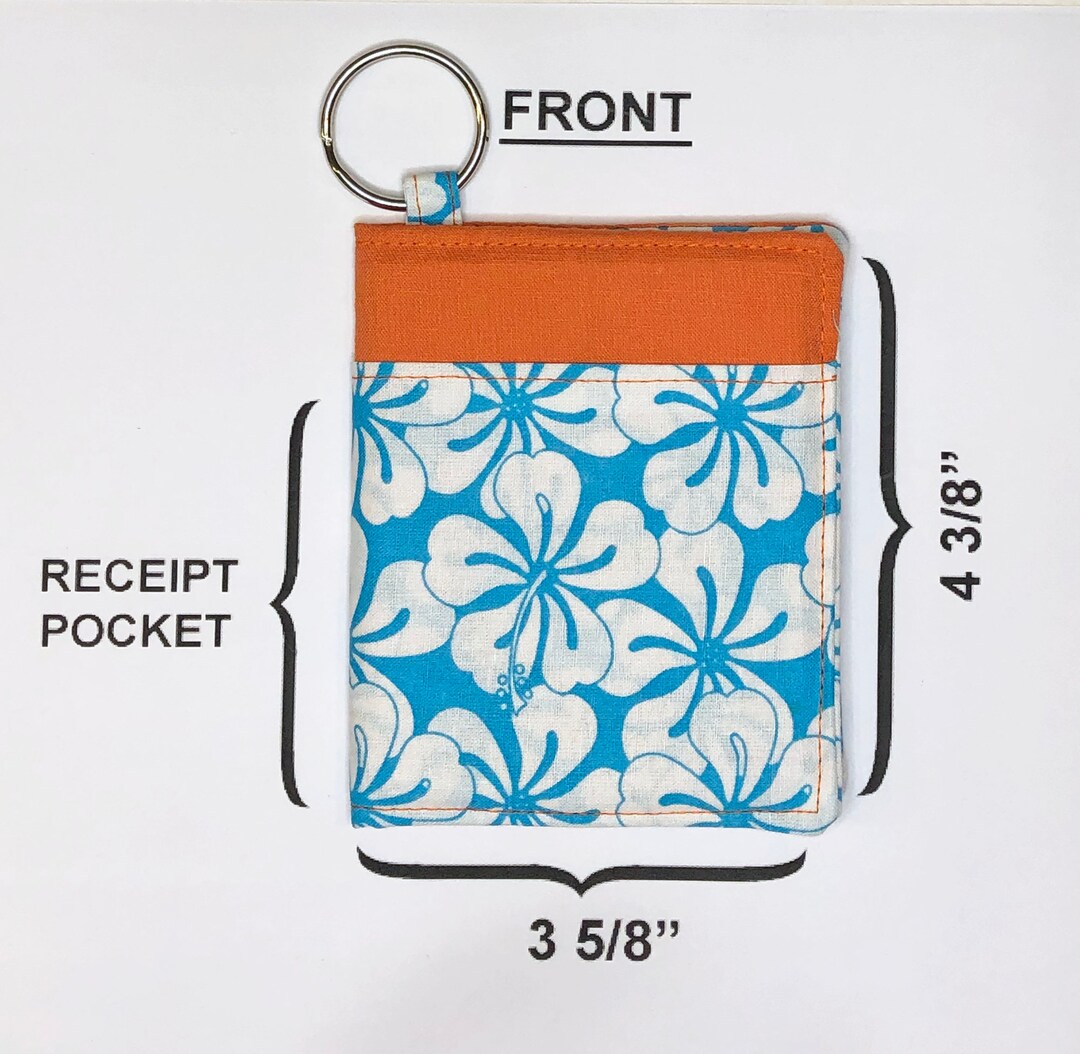 Keychain Mini Bifold Wallet - Hawaiian Aloha - RFID PROTECTION - Etsy