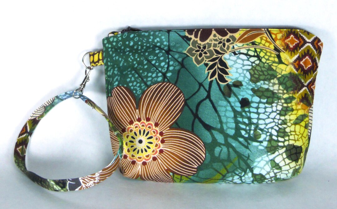 Tropical / Jungle / Rainforest Print Wristlet / Small Purse / Handbag ...