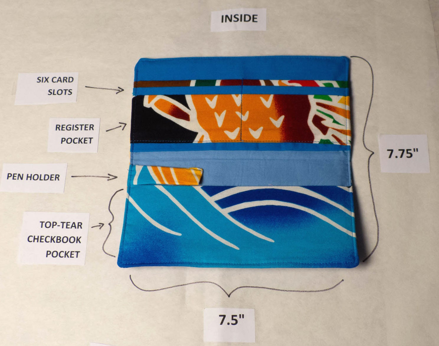 Beautiful Checkbook Cover - Japanese-inspired Fabric, With Lots of ...