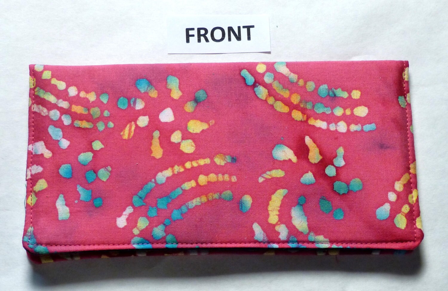 Batik Checkbook Cover: Pink - Etsy