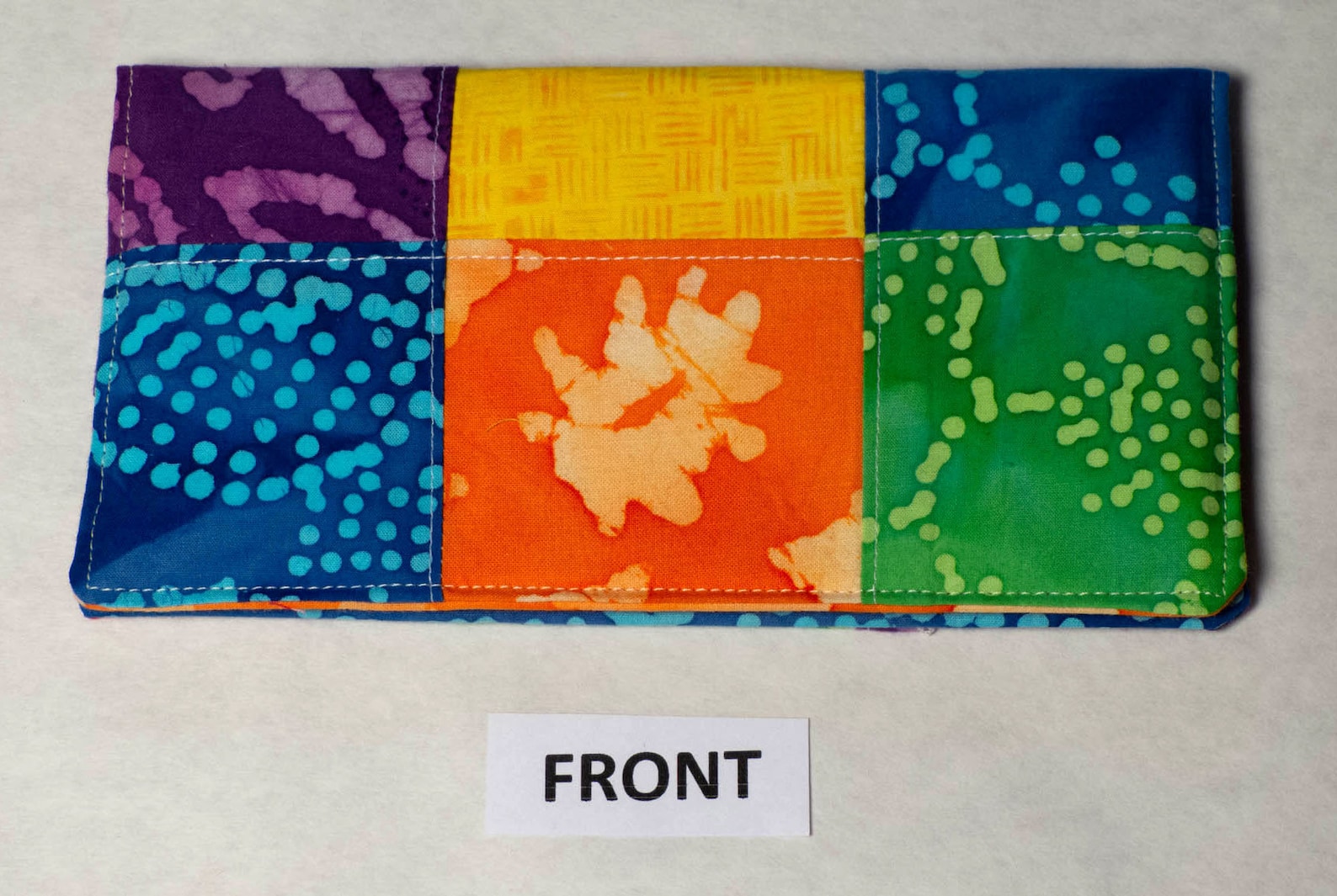 Beautiful Checkbook Cover - Bright Batik Patchwork, With Lots of ...