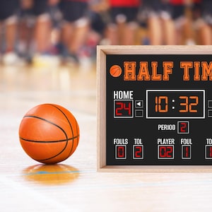 Basketball Scoreboard Printable - It's Halftime Photoshoot Props ...
