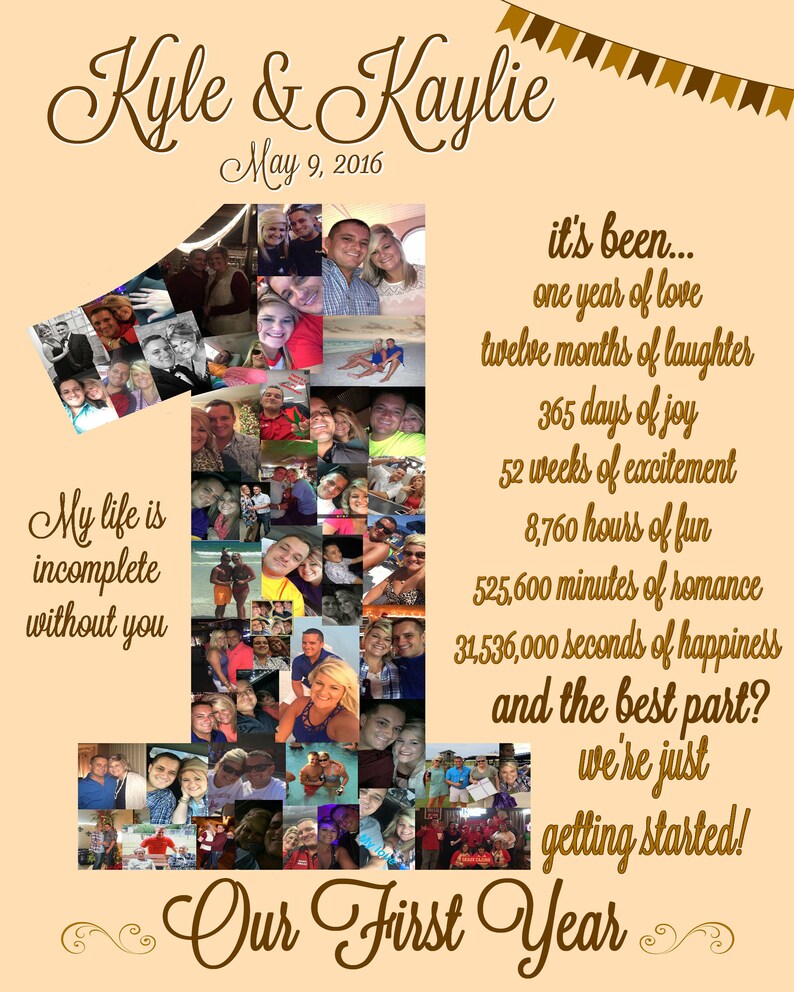 One Year Anniversary Our First Year First Year Together - Etsy