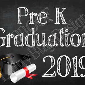 Pre-k Graduation Chalkboard - Preschool Graduation Sign - Pre-k ...