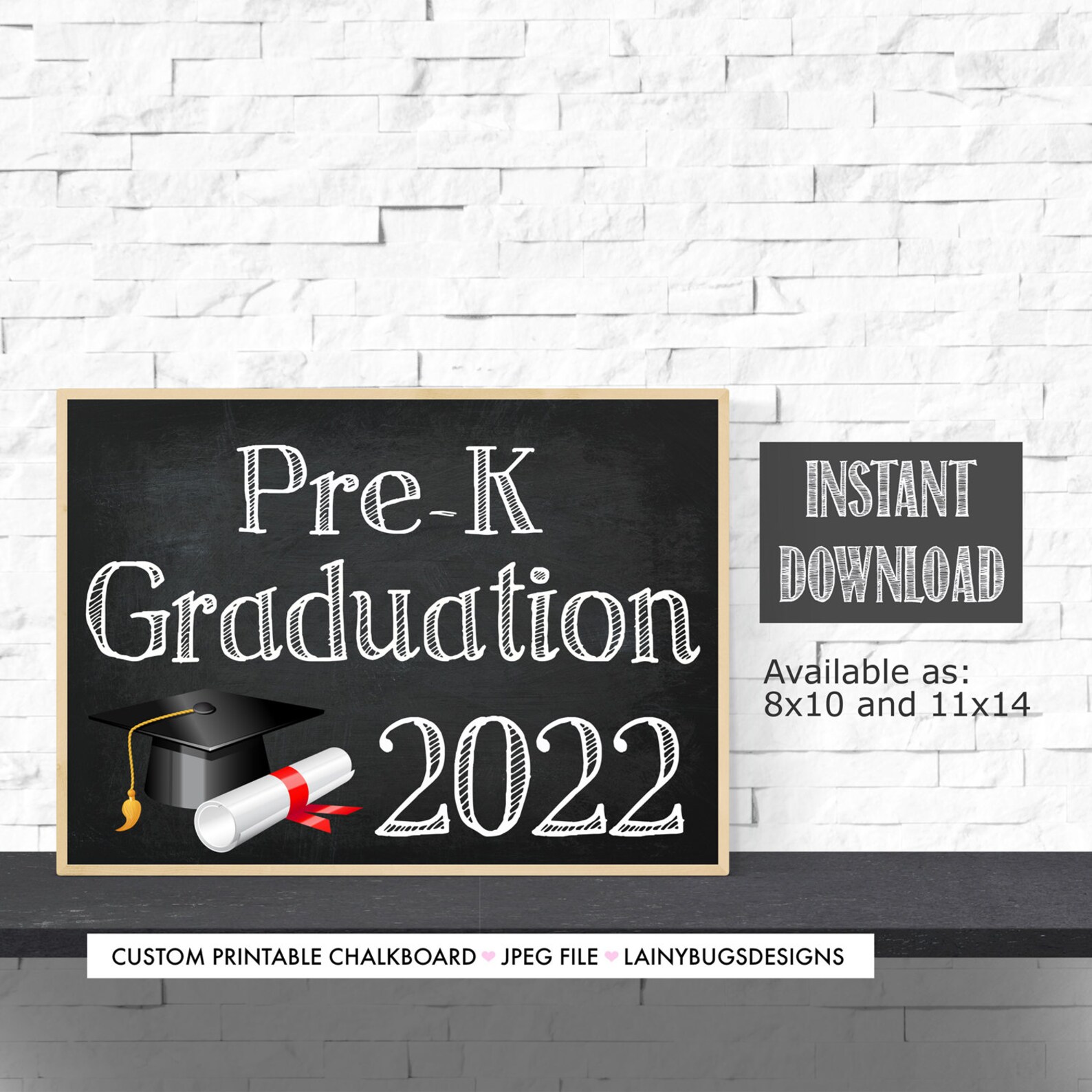 Pre-k Graduation Chalkboard Preschool Graduation Sign - Etsy