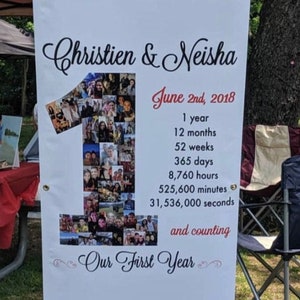 One Year Anniversary Collage - Number One Photo Collage - Photo Collage ...