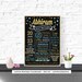 50th Birthday Chalkboard 1974 Fun Facts Rose Gold and Gold Birthday ...