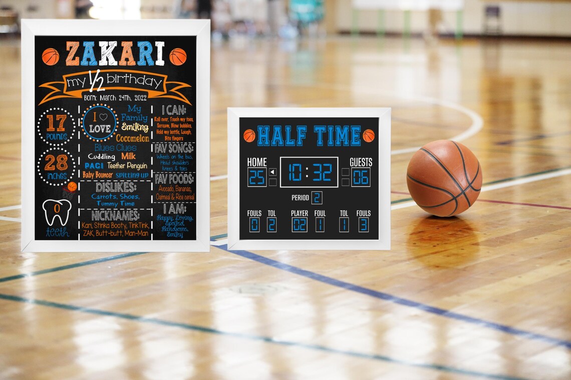 Basketball Scoreboard Printable - It's Halftime Photoshoot Props ...
