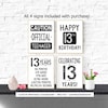2012 Fun Facts Poster, 13th Birthday, 13th Anniversary (digital ...
