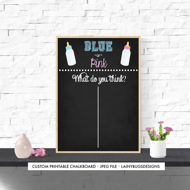 Gender Reveal Voting Chart Printable Gender Reveal Decor - Etsy