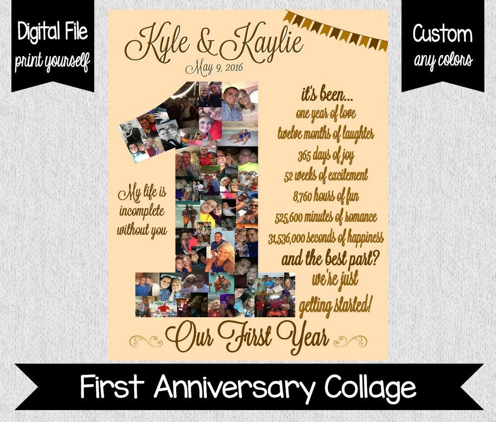 One Year Anniversary Our First Year First Year Together | Etsy