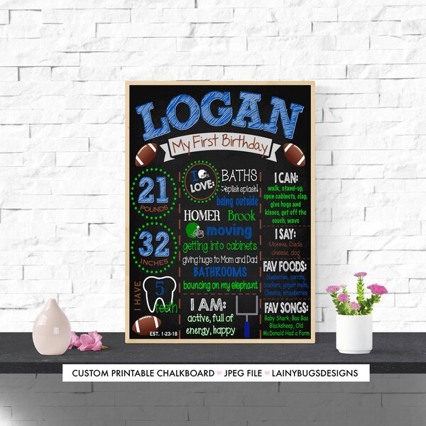 Chalkboard Football - Etsy